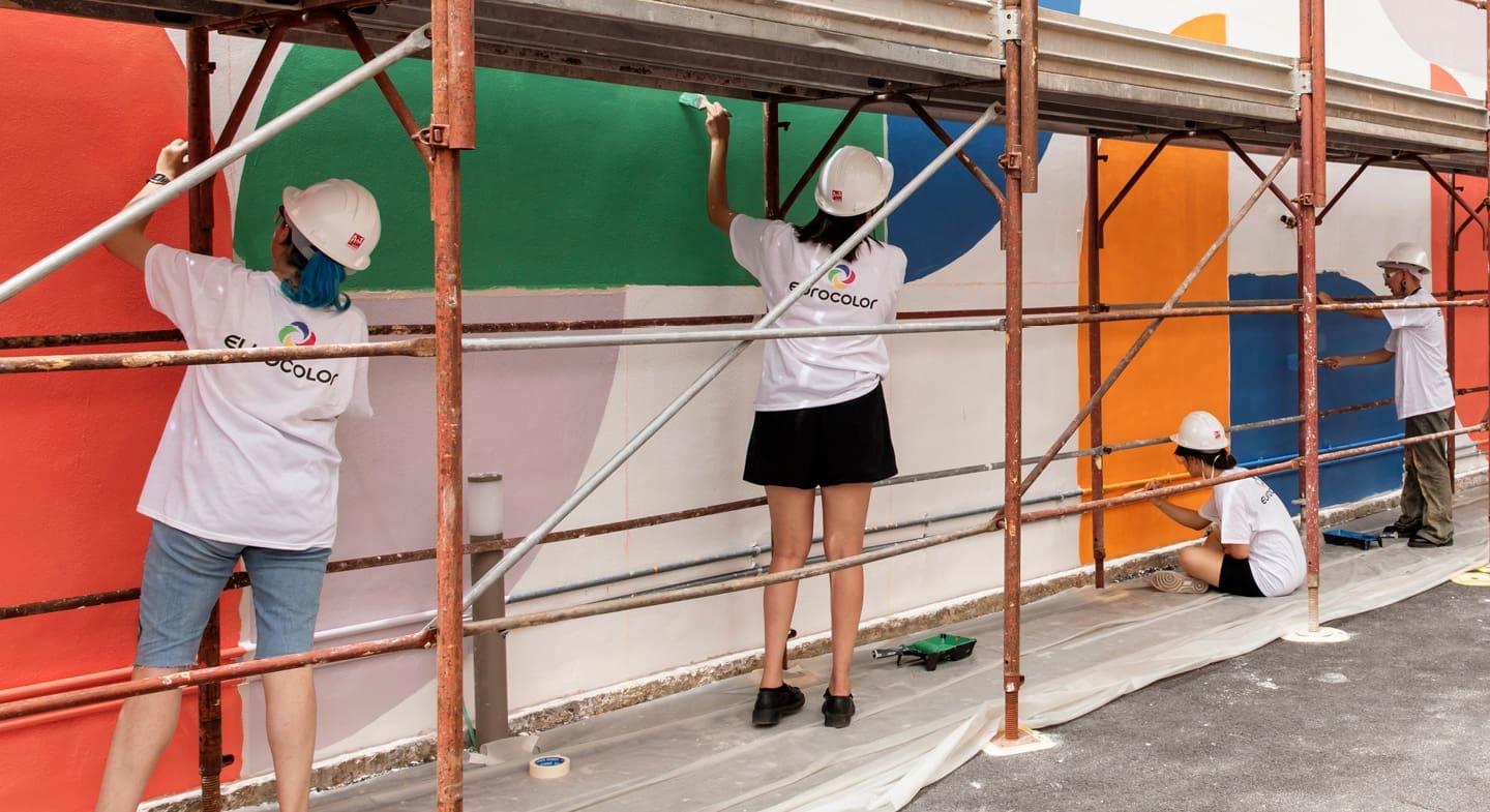 色彩與創意迸發：NABA羅馬校區牆面的繽紛新面貌
